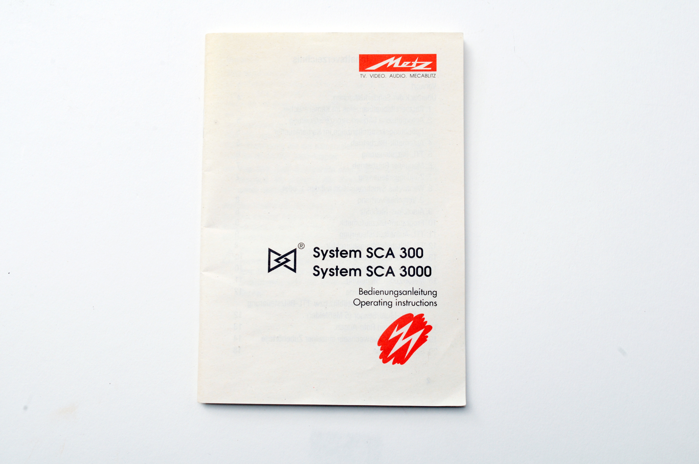 Metz メッツ System SCA 300 System SCA 3000取扱説明書 | メディアジョイカメラ